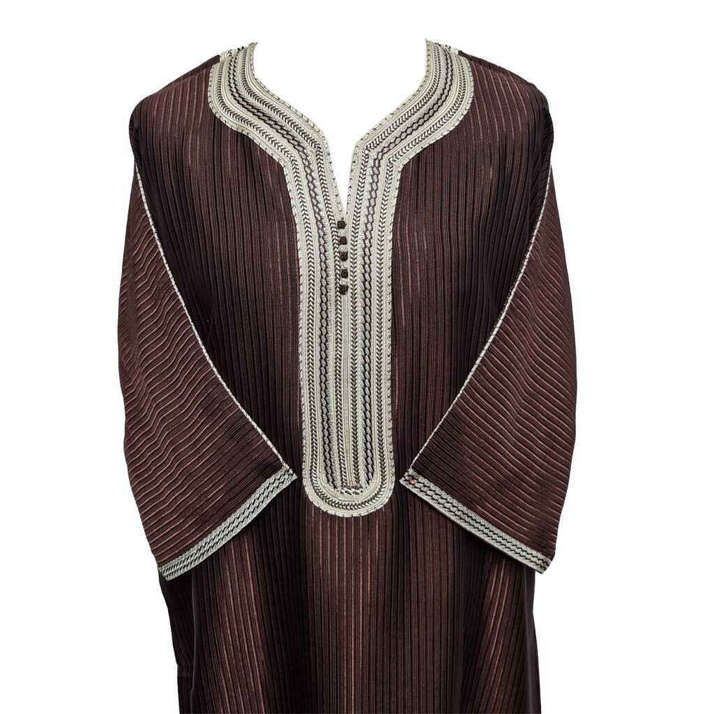Men Moroccan Brown Thobe Jubba Kandora Djellaba – Abaya Enterprise